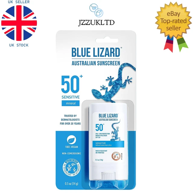 BLUE LIZARD SENSITIVE Mineral Sunscreen Stick - SPF 50+ - USA IMPORT £ ...