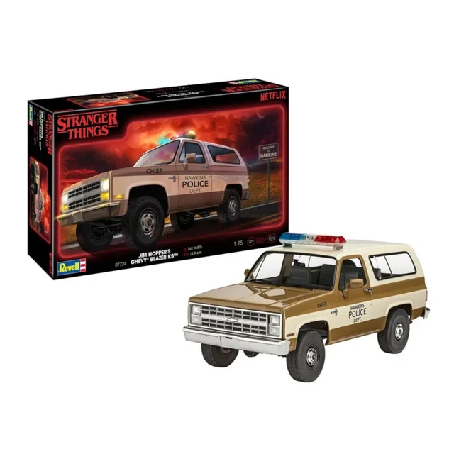 REVELL STRANGER THINGS Model Kit Jim Hoppers 1985 Chevy Blazer K5 1:25 ...