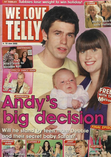 WE LOVE TELLY Magazine (4 June 2005) Emmerdale - Andy, Debbie & Sarah ...