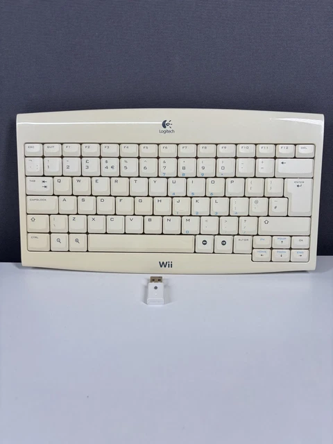 LOGITECH CORDLESS KEYBOARD For Nintendo Wii KG-0802 English(UK) With ...