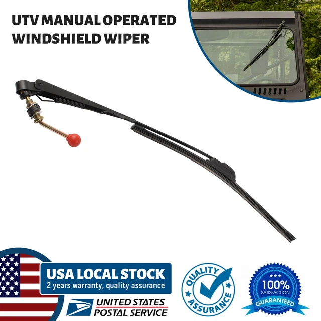 UNIVERSAL REPLACEMENT KIT UTV Manual Hand Operated Windshield Wiper ...