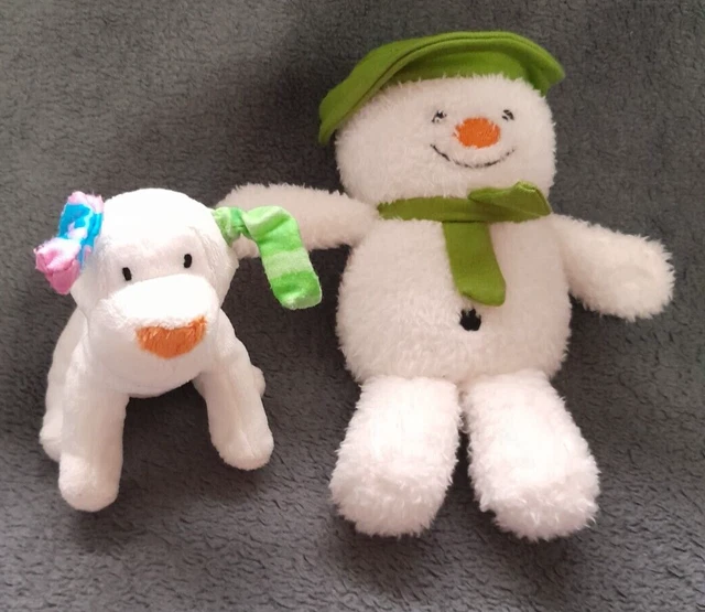 SET OF THE Snowman And The Snowdog Small Soft Plush Toys: Ideal for ...