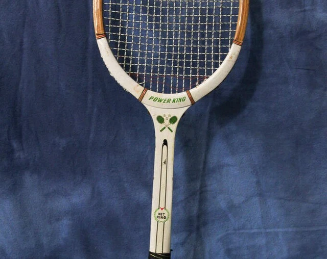 ANTIQUE WOOD POWER KING Tennis racket, Rare $99.99 - PicClick