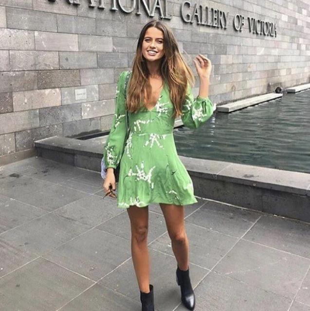 REALISATION PAR THE Kate Dress In Summer Loving Green Size XS EUR 42,49 ...