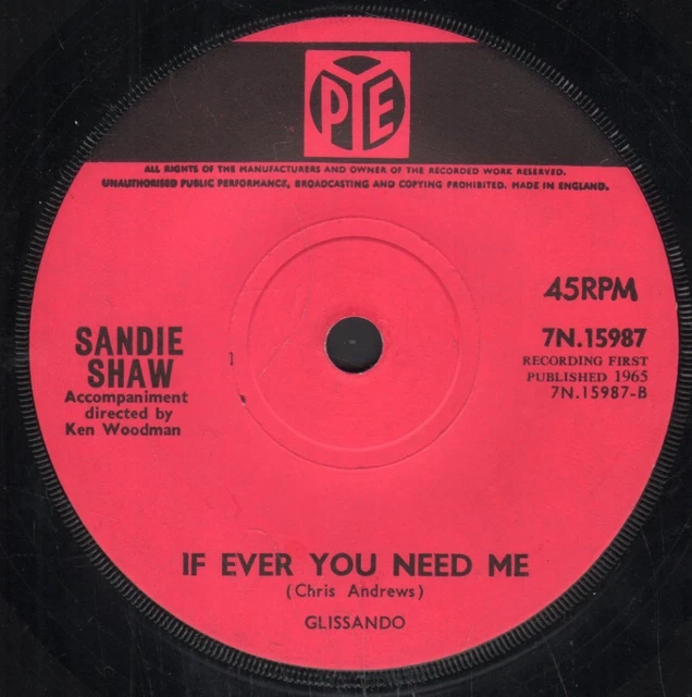 SANDIE SHAW HOW Can You Tell 7" vinyl UK Pye 1965 solid centre label B ...