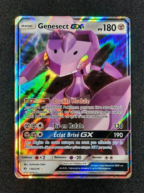 CARTE POKÉMON : Genesect GX Ultra Rare 2018 Tonnerre Perdu 130/214 GD ...