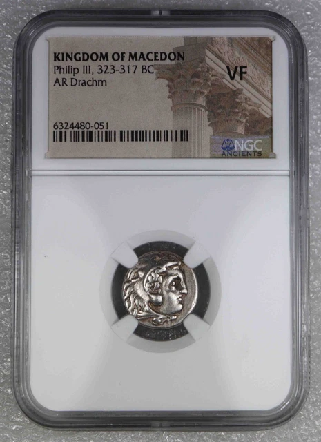 ANCIENT PHILIP III 323-317 BC Kingdom of Macedon AR Drachm Silver Coin ...