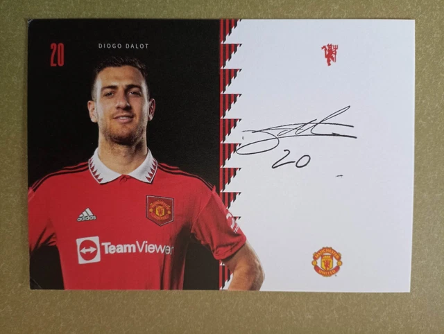 MANCHESTER UNITED F.C. 2022/2023 DiOGO DALOT-PRiNT SIGNED OFFICIAL CLUB ...