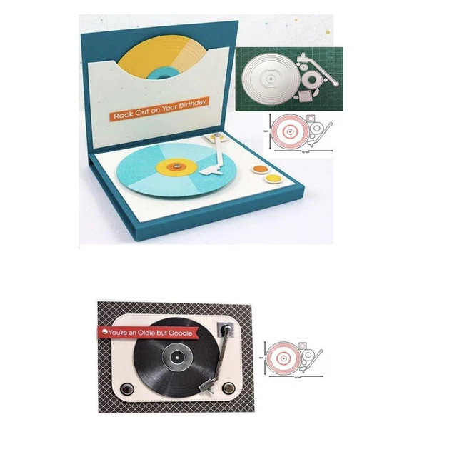 METAL DIES RECORD Player Cutting Stencils DIY Scrapbooking Decoration ...