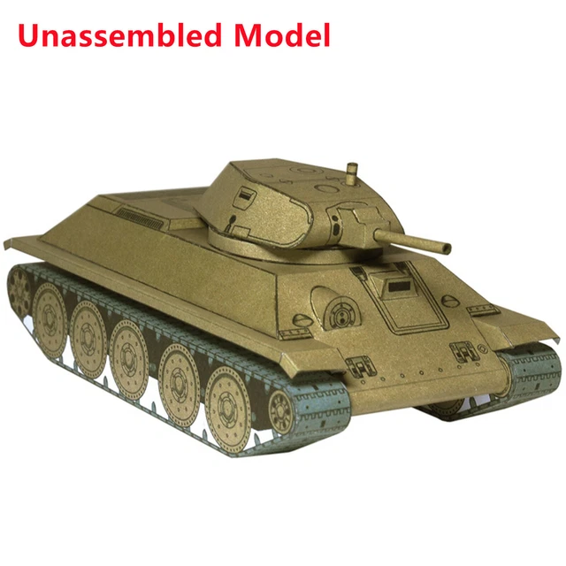 SOVIET T-34 MEDIUM tank paper model 1:50 handmade DIY model Paper Model ...