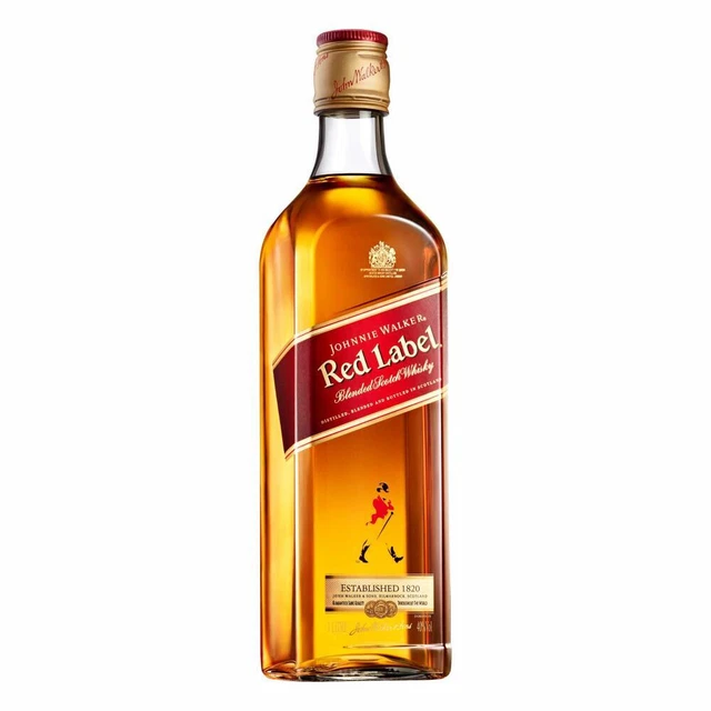 JOHNNIE WALKER RED Label Blended Scotch Whisky Alkohol Getränk Flasche ...