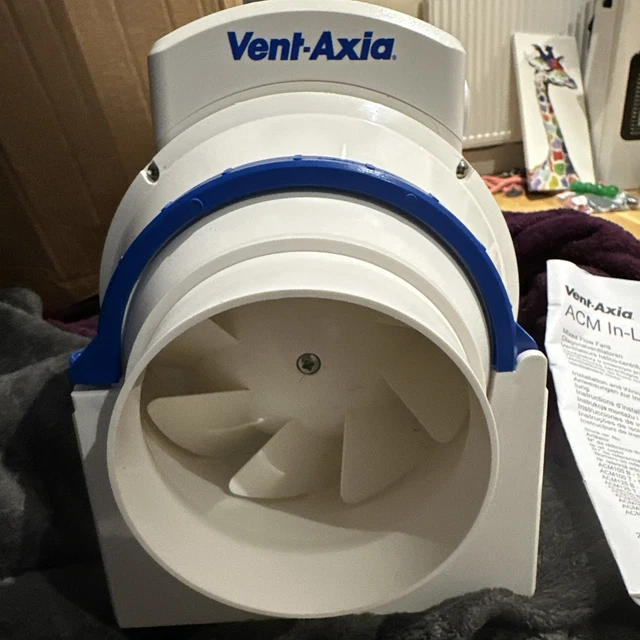 VENT AXIA ACM 100T In-Line Extractor Fan with Timer 17104020F Brand New ...