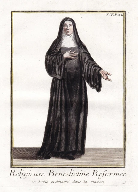 BENEDIKTINER BENEDICTINES NUN Nonne Orden Order Tracht costume ...