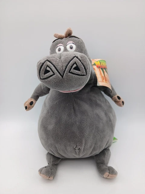 DREAMWORKS MADAGASCAR GLORIA Hippo Plush Soft Toy 36.5cm Tag 2004 £20. ...