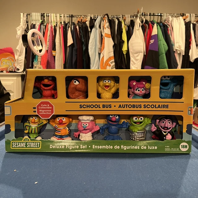 SESAME STREET SCHOOL BUS Deluxe Figure Set 11-Pk PLAYSKOOL Muppets CAKE ...