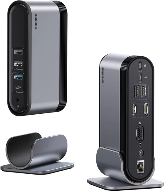 BASEUS 14-IN-1 DOCKING Station Triple Display Hub 4K 100W PD - for ...