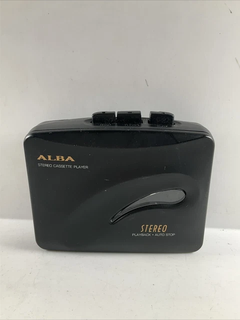 ALBA CP 705 - Black Stereo Cassette Player Retro 90s Walkman Type Tape ...