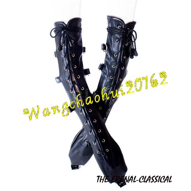 LOCKABLE ARMBINDER BODY Arm Restraints Gloves Cuffs Black White ...