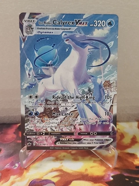 POKÉMON TCG ICE Rider Calyrex VMAX Chilling Reign 203/198 Holo Secret ...
