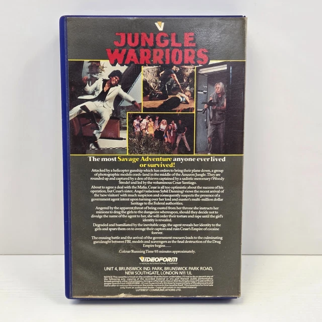Jungle Warriors 1984 Vhs Video Pal Big Box Pre Cert Sybil Danning £49