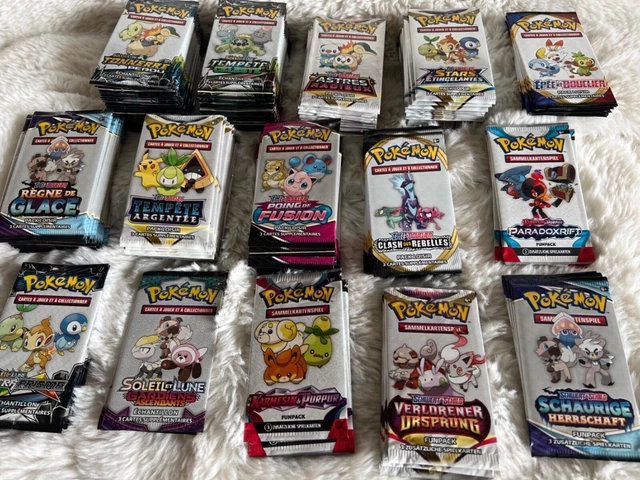 POKEMON TCG BOOSTER Packs Funpacks Samples 3 cards verschiedene zur ...