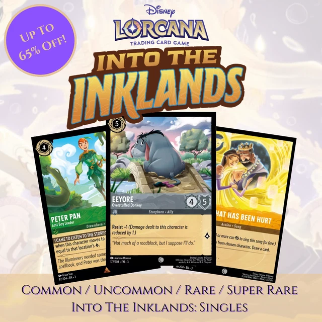 DISNEY LORCANA INTO The Inklands Common Uncommon Rare Singles Up to 65% ...
