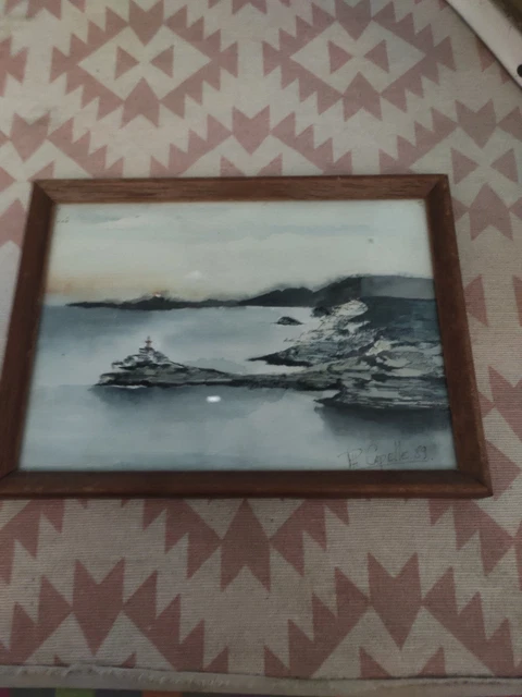 TABLEAU AQUARELLE ANCIENNE signé philippe chapelle daté 89 EUR 9,00 - PicClick IT