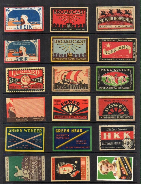 MATCHBOX LABELS ADVERTISING Rare early Made in FINLAND #870 £5.99 ...