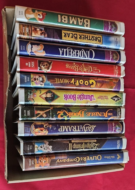 TEN (10) CLASSIC Walt Disney VHS Tapes: Bambi, Cinderella, Jungle Book, more. £27.90 - PicClick UK