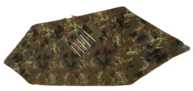 ORIGINAL BW ZELTBAHN gebraucht flecktarn Bundeswehr Zelt Plane EUR 21 ...