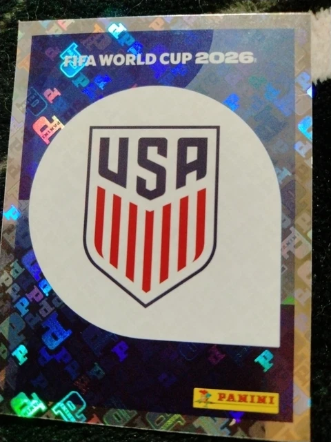 PANINI FIFA WORLD Cup 2026 Soccer Sports Sticker Hologram USA Crest USA ...