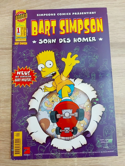 BART SIMPSON #1, mit Beilage Poster (Dino Comics, 2001) Z2+ EUR 1,89 ...