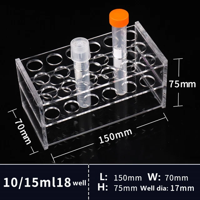 ACRYLIC PLASTIC TEST Tube Rack Holder Storage 0.2ml 0.5ml 7ml ...