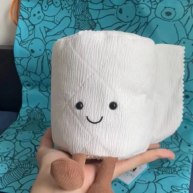 JELLYCAT SOFT TOY Plush Doll Toilet Paper Roll Cute Creative Christmas ...