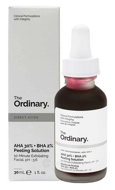 THE ORDINARY AHA 30% + BHA 2% Peeling Solution 30ml 10 Minute Mask £9. ...