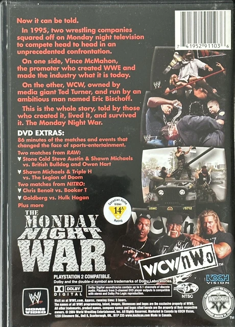 THE MONDAY NIGHT War: WWE Raw vs. WCW Nitro DVD (VGC) Vince McMahon Eric Bischof $0.99 - PicClick CA
