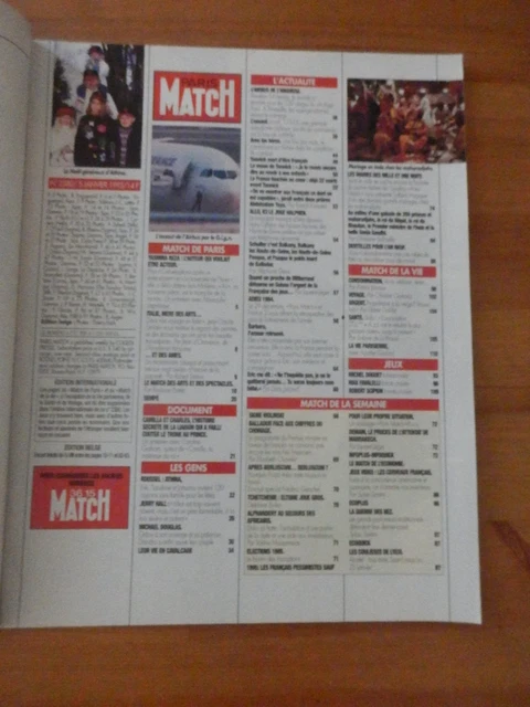 PARIS MATCH N°2380 5 janvier 1996 Otages Airbus Paris Alger EUR 3,50 ...