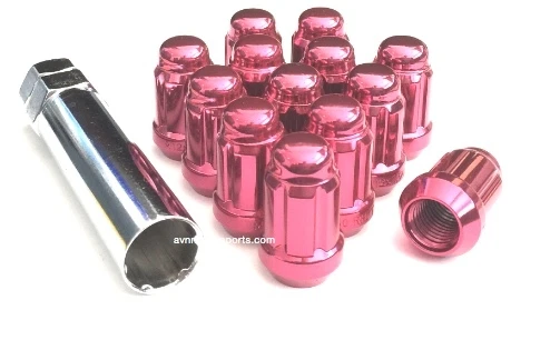 10X 1/2-20 PINK SPLINE DRIVE TUNER LUG NUTS RIMS WHEEL LOCK FORD ...