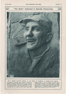 WW1 THE POILU Fashioned In Salonika Trench Clay By French Sculptor M ...