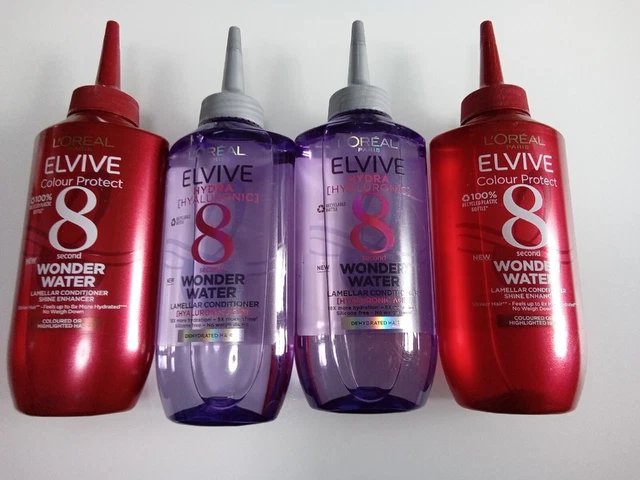 L'ORÉAL ELVIVE HYDRA Hyaluronic Acid 8 Second Wonder Water 200ml x 2 ...