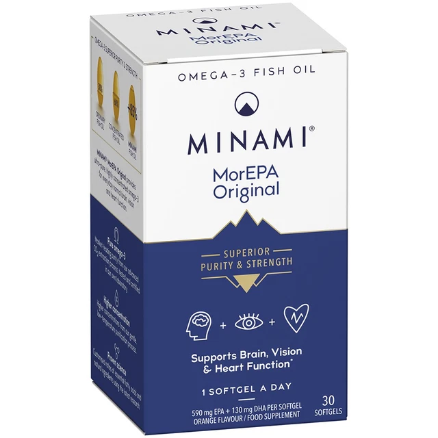 MINAMI OMEGA-3 FISH Oil MorEPA 30 Softgels £22.99 - PicClick UK