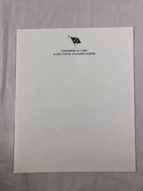 BLANK NAVAL NAVY Letterhead Watermark Stationery Allied Forces Southern ...