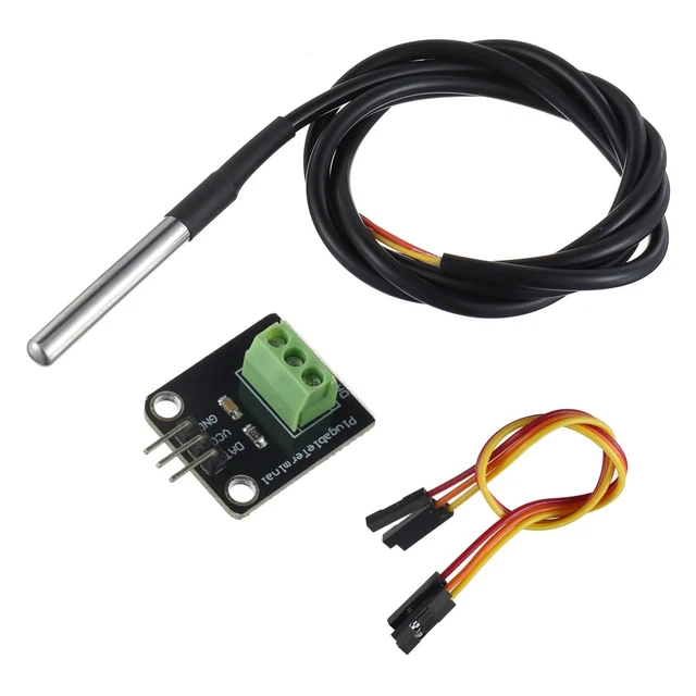 DS18B20 TEMPERATURE SENSOR Module Kit with Waterproof Stainless Steel ...