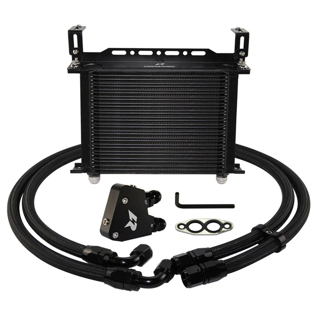 30 ROW ENGINE Oil Cooler Kit+Sandwich Plate adapter For LS1 LS2 LS3 ...