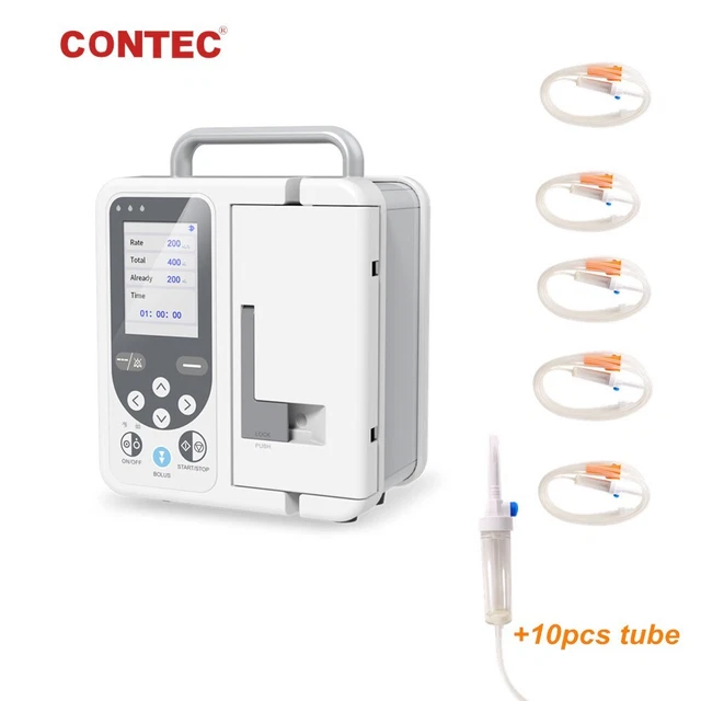 VOLUMETRIC INFUSION PUMP Medical Syringe Fluid Control Alarm +10pcs ...