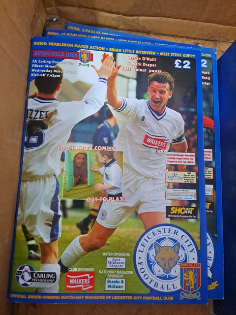 LEICESTER CITY FOOTBALL programmes 1992 To 2000 £15.00 - PicClick UK