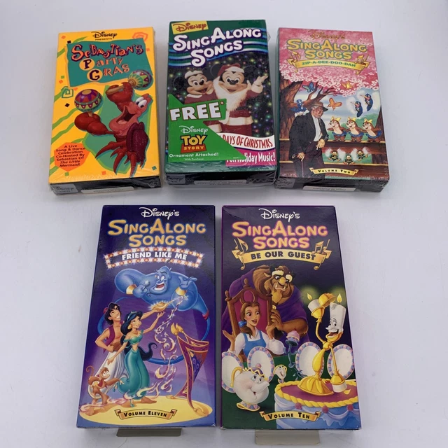 NASTRI VHS DISNEY'S Sing Along Songs - lotto di 5 totali - 3 sono nuovi ...