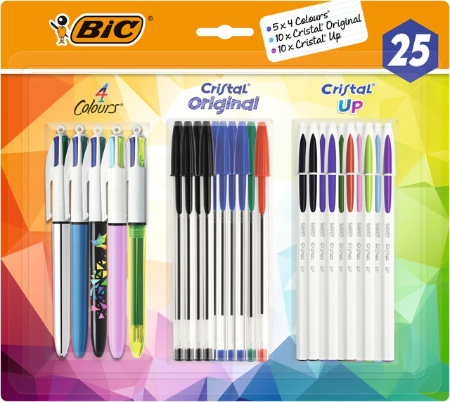 BICBASIC WRITING SET ballpoint pens/5 BIC4Colours/10BIC Cristal ...