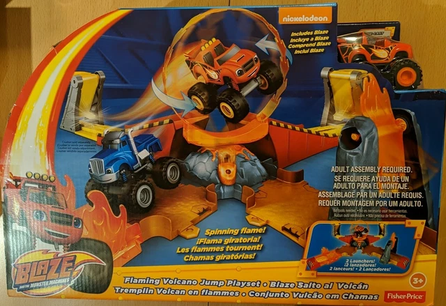 BLAZE AND THE monster machines flaming volcano jump playset Fisher ...
