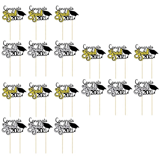 GRADUATION SEASON 3X Toppers for Graduation Graduation Cake Insert ...
